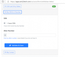 USCIS Sample Application Withdrawal Letter (Use App) - USA