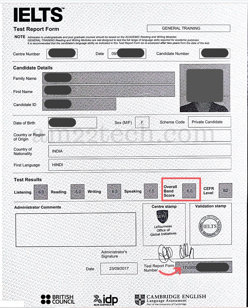 Test Report Form Test Report Form